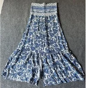 Ivy Road | Skirts | Ivy Road Womens Strapless Maxi Dress Blue White ...
